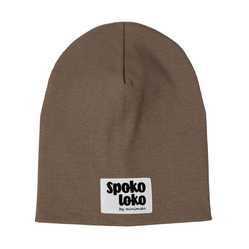 Minimiki - Czapka Prążkowana Podwójna Szarobrązowa SPOKO LOKO Bubutik ...